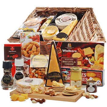 Queso y galletas Deluxe | Gourmet Gift Baskets a Polonia